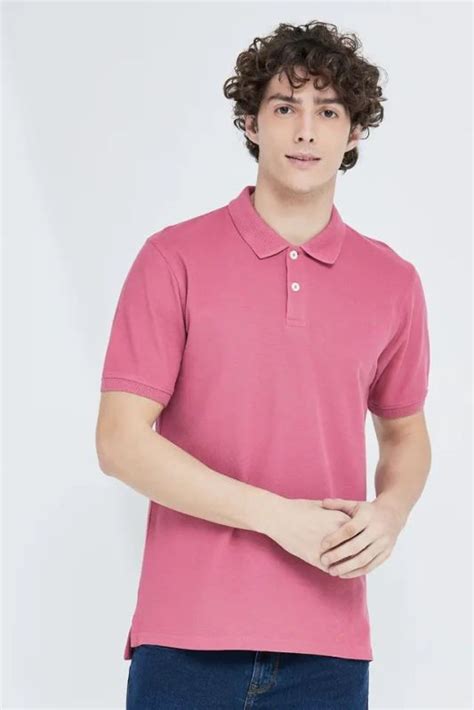 Collar Neck Cotton Plain Mens Polo T Shirts For Casual Packaging