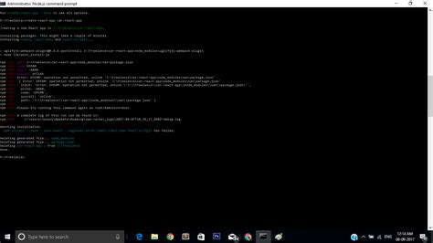 creat react app is not installing in windows 10 stack overflow