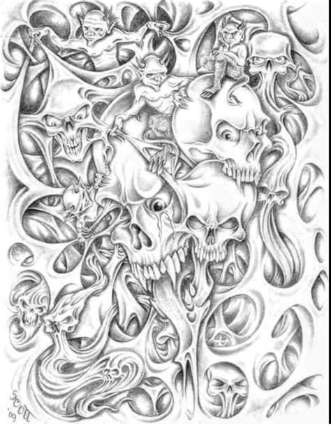 A Drawing Of Skulls And Other Things