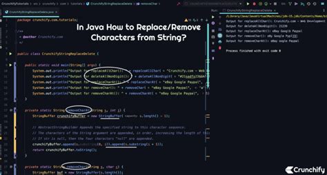 in java how to replace remove characters from string crunchify