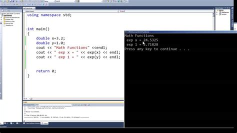 programming in c and c episode 0041 math functions exp youtube