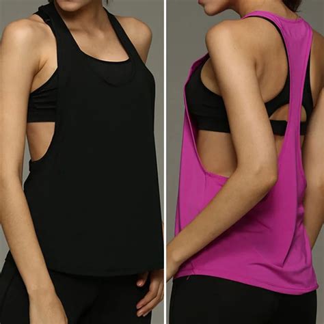 Summer Women Tank Tops Dry Quick Yoga Shirts Singlet Running Training