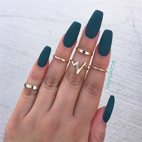 Matte Nail Art Designs Inspirations Ideas Diy Square Simple Green