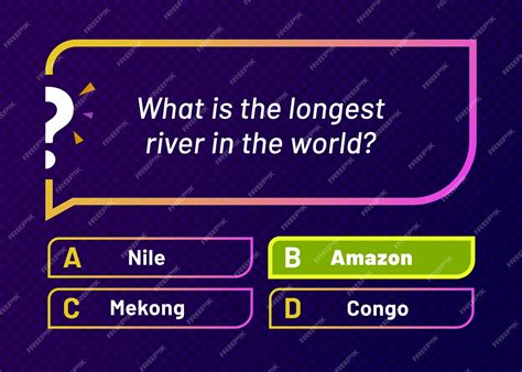 Premium Vector Quiz Questions Test Menu Choice For Trivia Game