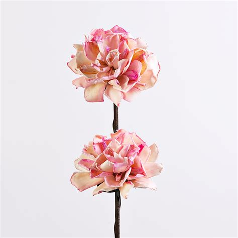 Flor Rosa De Castilla Belinda Flowers Elaborada En Fibra Natural