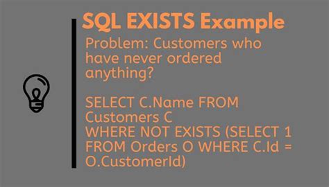 How To Use Exists And Not Exists In Sql Example Query And Tutorial In