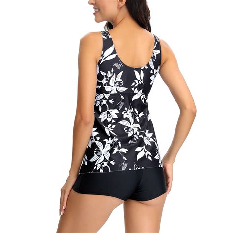 Tejiojio Womens Tankini Swimsuits Ladies Fashion Multicolor Flower