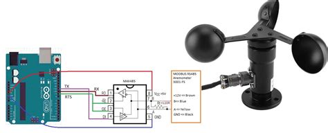 arduino esp8266 rs485 modbus anemometer