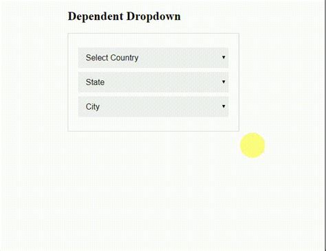 how to create dependent dropdown using ajax php and mysql