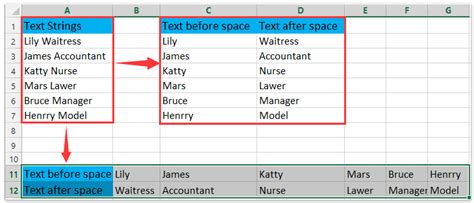 excel formula to split text after space