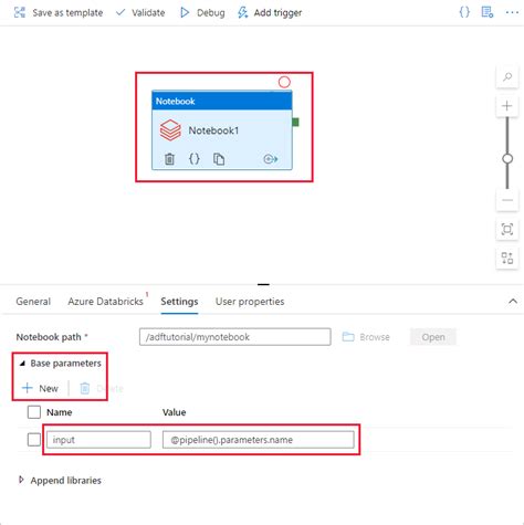 run a databricks notebook with the activity azure data factory