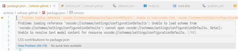unable to load schema problems loading reference warnings in json