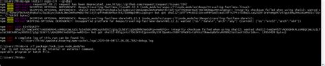node js problem when i run this command npm install
