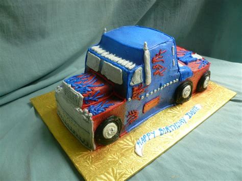 Semi Truck Cake Optimus Hoot Semi Truck Cakes Truck Cakes