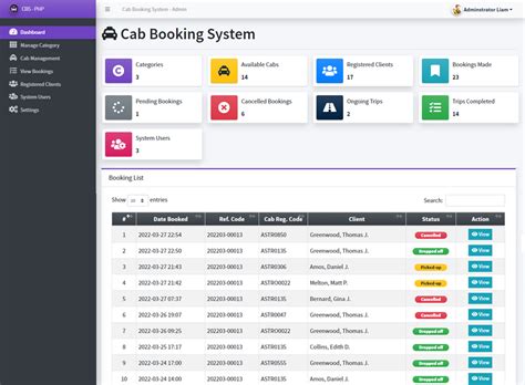 cab booking system in php with source code codeastro