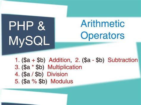 php operators arithmetic operator working with php operators