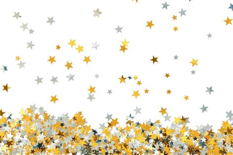 Fondo Festivo De Estrellas Doradas Y Plateadas Foto Premium