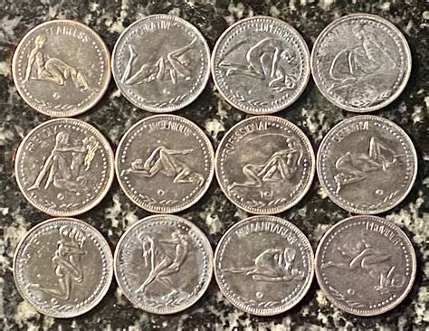 All 12 Zodiac Signs Erotic Tokens Adult Sexual Astrology Coins Connect