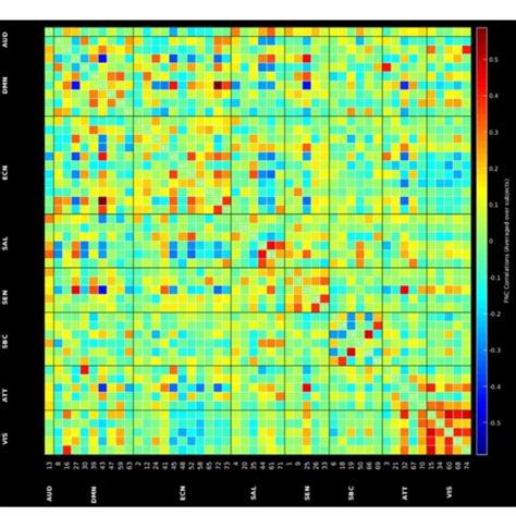 Nter Network Functional Network Connectivity Matrix Of The Ee Rsns