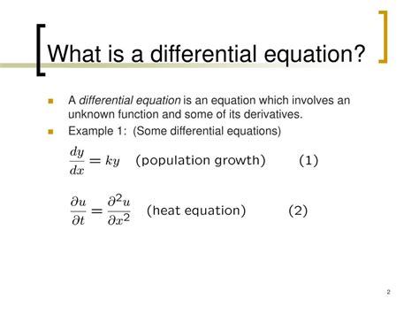 Ppt A Brief Introduction To Differential Equations Powerpoint
