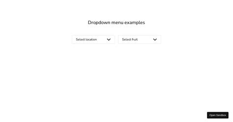 dropdown codesandbox