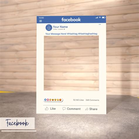 Customisable Social Media Selfie Frame Bespoke Instagram Etsy Uk