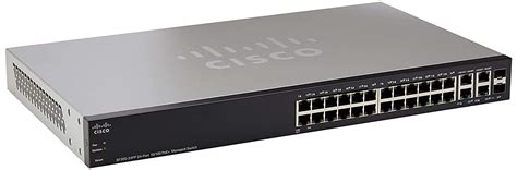 cisco sf300 24pp 24 port 10 100 poe managed switch with gigabit uplinks