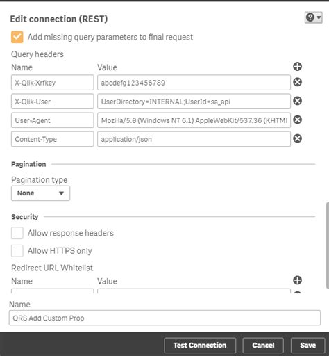 connecting to the qrs api using the qlik rest conn qlik community