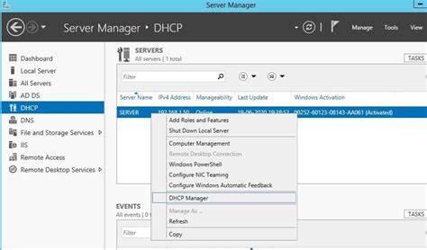 install and configure dhcp server in windows server 2012 2022