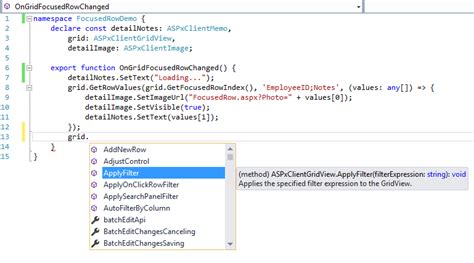 use typescript with devexpress asp and mvc controls v16 1