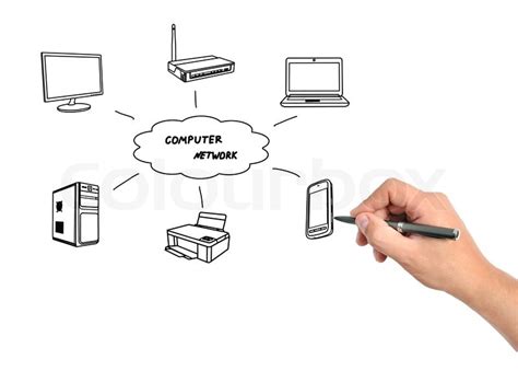 Computer Network Drawing At Explore Collection Of