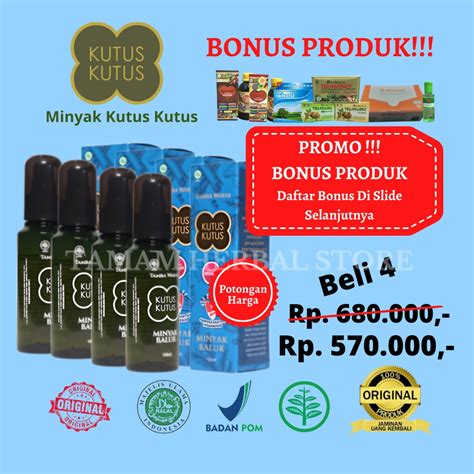 Jual Minyak Kutus Kutus Asli 100 Tamba Waras Bali Paket Hemat 3