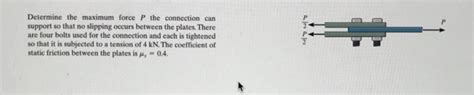 Solved Determine The Maximum Force P The Connection Can