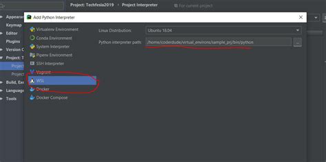 unable to start virtual environment virtualenv in wsl in integrated