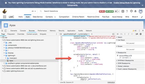 lightning web components lwc debugging using devtools salesforce