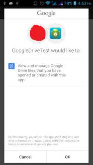 android authorizing my application to use an existing