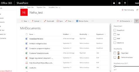 filter data in sharepoint online document library