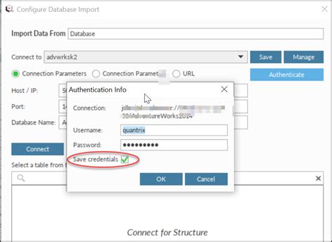 using credentials manager