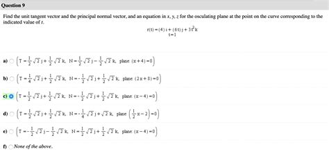 Solved Question 8 Scalar Parametric Equations For The Line