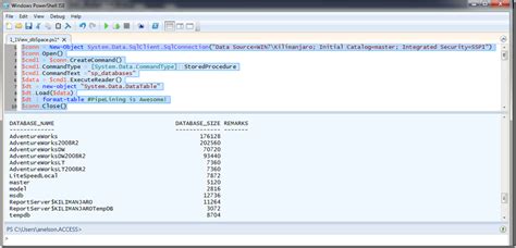 basic sql querying from powershell sqlservercentral