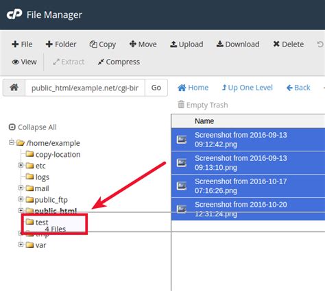 how do i move files on my server inmotion hosting support center