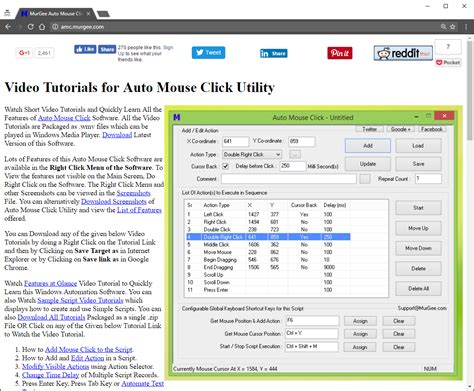 mouse click macro for mouse automation on windows software screenshots