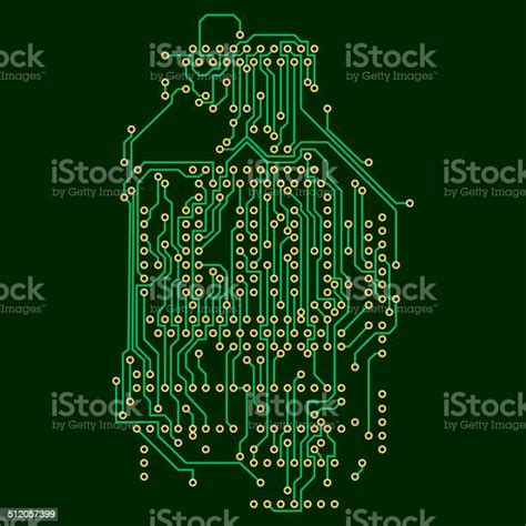 Microchip Background Electronics Circuit Eps10 Vector Illustration