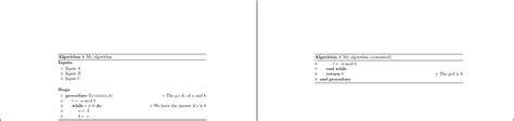 [tex latex] how to split algorithm2e over two pages math solves