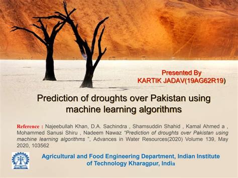 Prediction Droughts Using Machine Learning Algorithm Ppt