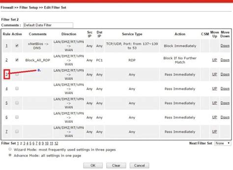 configuring vigor router firewall using objects to allow rdp access