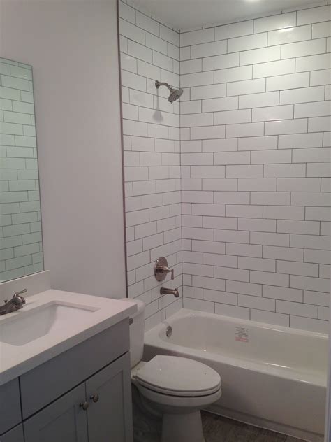 White Subway Shower Tile Ideas Design Corral