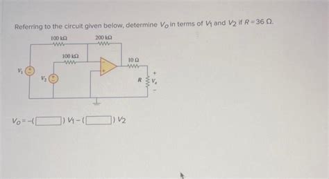 [solved] Referring To The Circuit Given Below Determine V