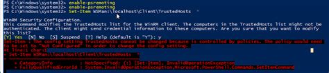 can i know how to add trustedhosts in powershell stack