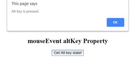 javascript mouseevent altkey property geeksforgeeks